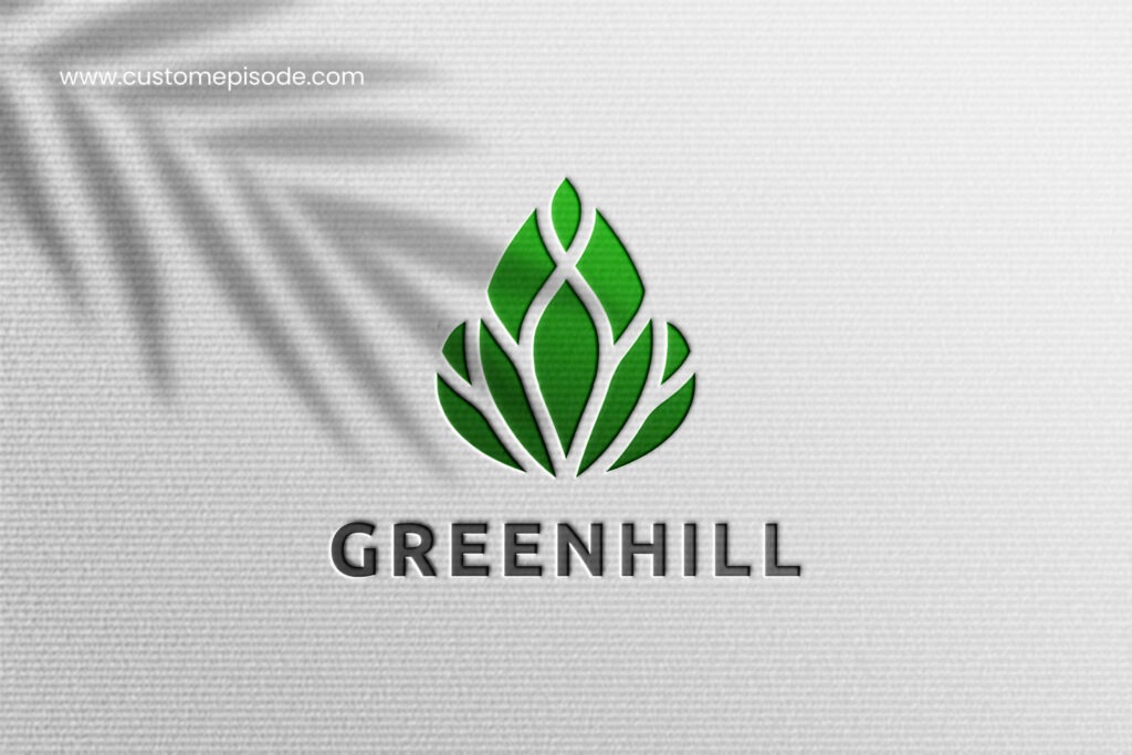 White Background Logo Mockup - CUSTOM EPISODE