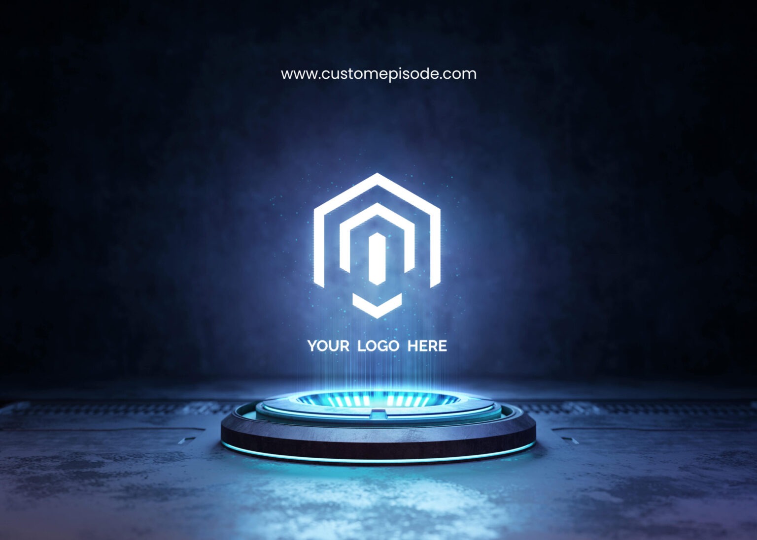 Free Download Futuristic logo mockup - CUSTOM EPISODE