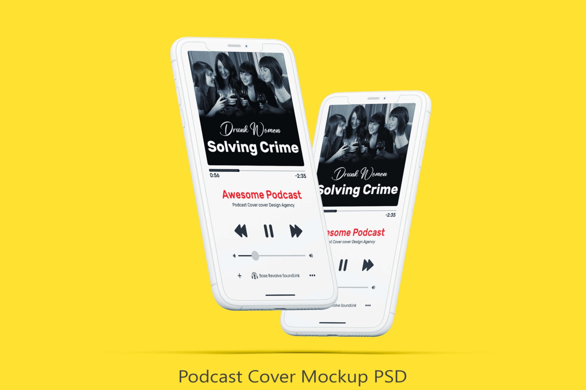 Podcast Cover Psd Mobile Mockup - CUSTOM EPISODE