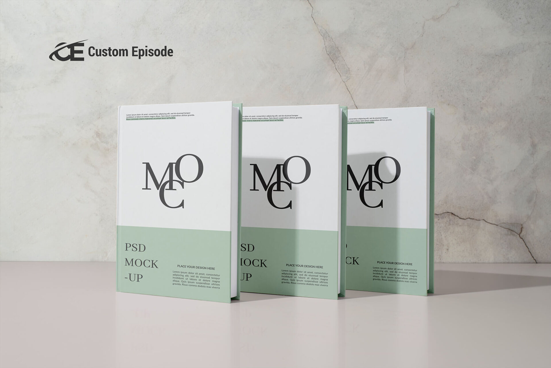 Bundle Book Cover Mockup Photoshop PSD - CUSTOM EPISODE