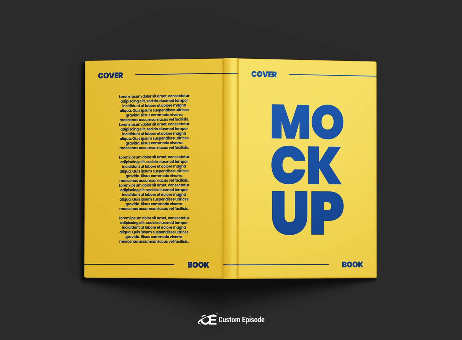 Front and Back Book Cover Mockup - CUSTOM EPISODE