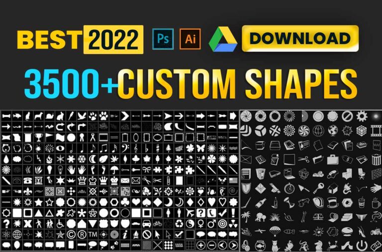 3500+ PHOTOSHOP CUSTOM SHAPES FREE DOWNLOAD - CUSTOM EPISODE