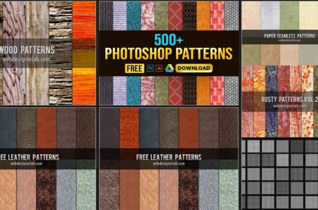 500+ Photoshop Patterns and Textures pack Free Download - CUSTOM EPISODE