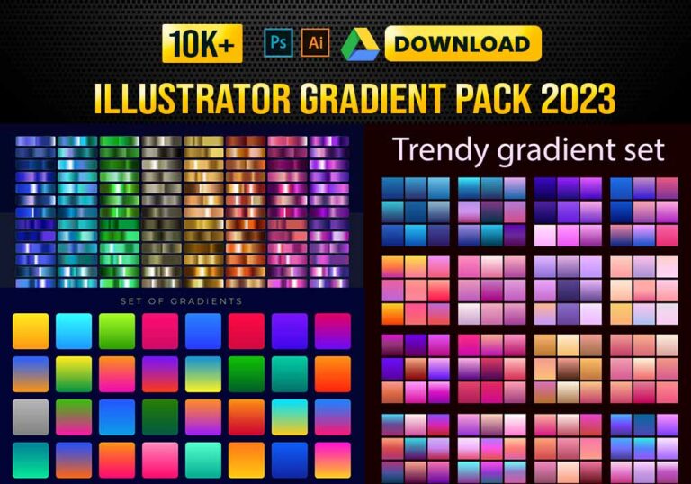Adobe Illustrator Vectors Illustrations Gradient Pack Free Download ...
