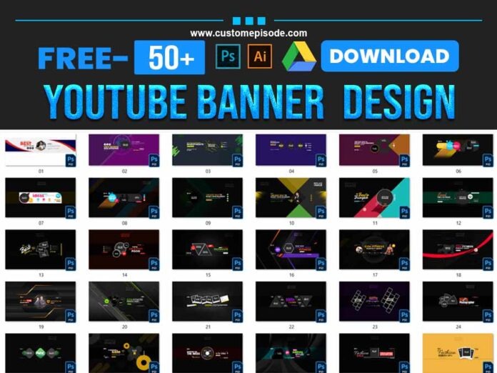 50+ Youtube Channel Art Banner Design PSD Template Free Download ...