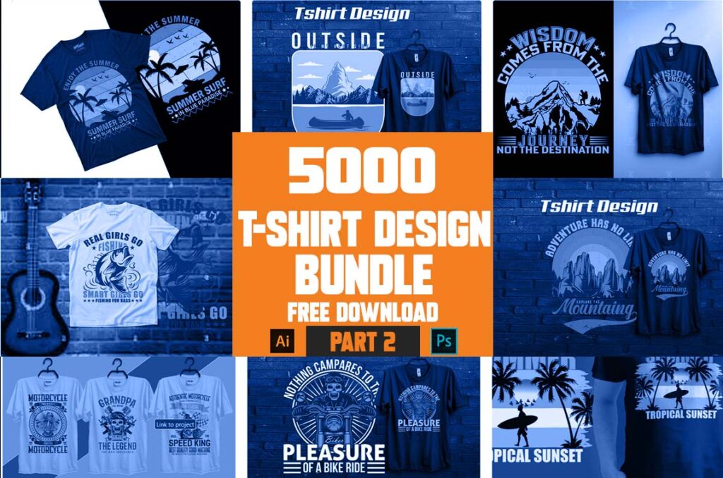 5000+ Editable vector T-shirt Designs Templates bundle Free Download ...