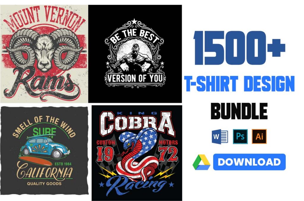 1500 vector t-shirt Designs Bundle Free Download - CUSTOM EPISODE