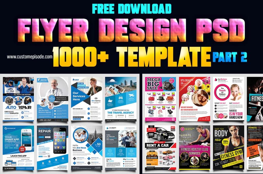 1000+ Professional Flyer Design Photoshop PSD Templates Free Download ...