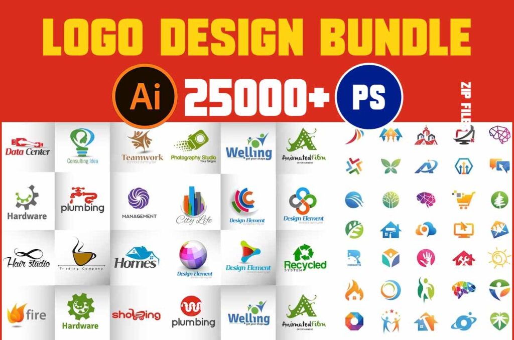 25000+ Logo Design Templates Mega Bundle Free Download Photoshop And ...