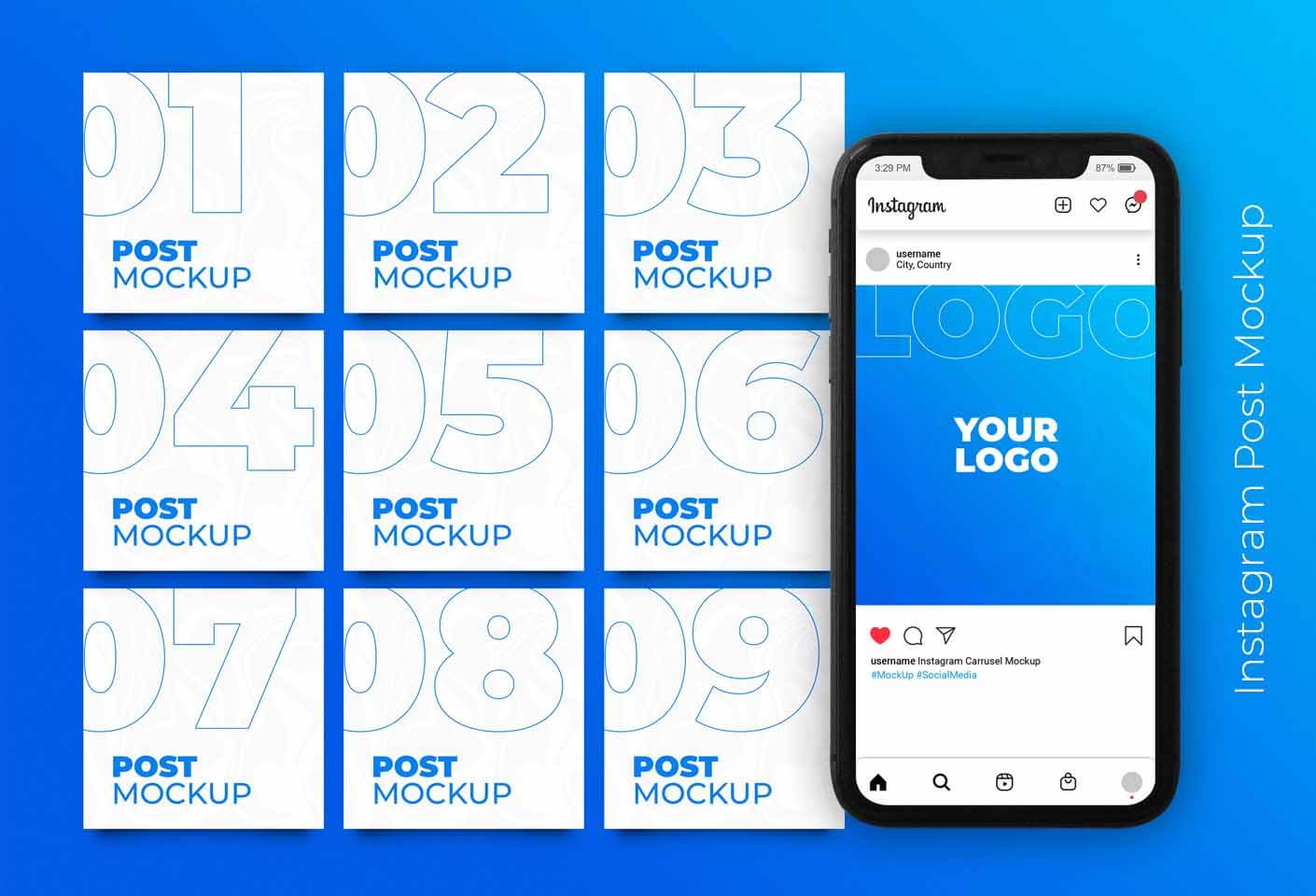 50+ Best Social Media Post Mockup PSD Free Download - CUSTOM EPISODE