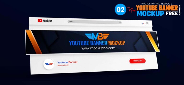 15+ Best YouTube Banner Mockup PSD Free Download - CUSTOM EPISODE