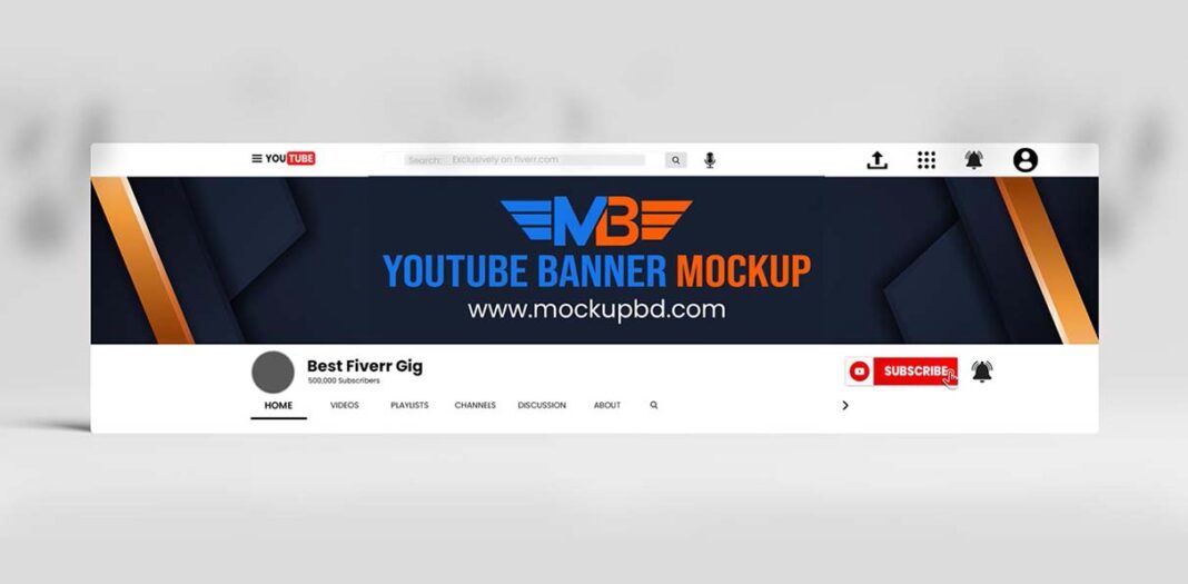15+ Best YouTube Banner Mockup PSD Free Download - CUSTOM EPISODE