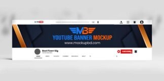 15+ Best YouTube Banner Mockup PSD Free Download - CUSTOM EPISODE