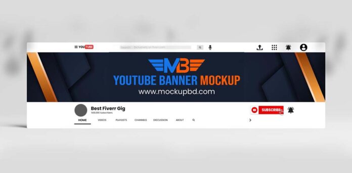 15+ Best YouTube Banner Mockup PSD Free Download - CUSTOM EPISODE