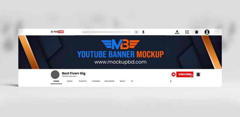 15+ Best YouTube Banner Mockup PSD Free Download - CUSTOM EPISODE