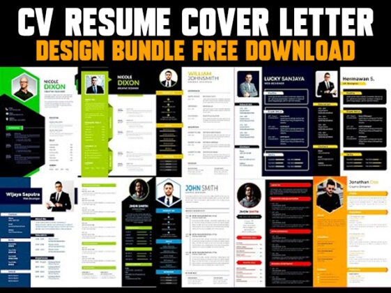 Professional CV Resume, and Cover Letter Templates Free Download ...