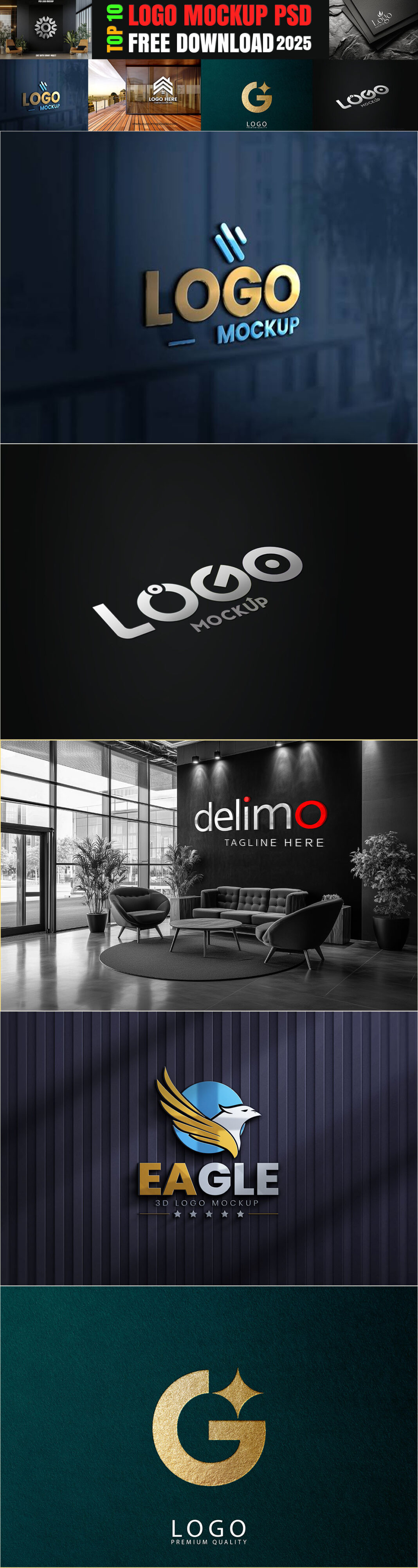 10+ Best Logo mockup PSD Free Download 2025 - CUSTOM EPISODE